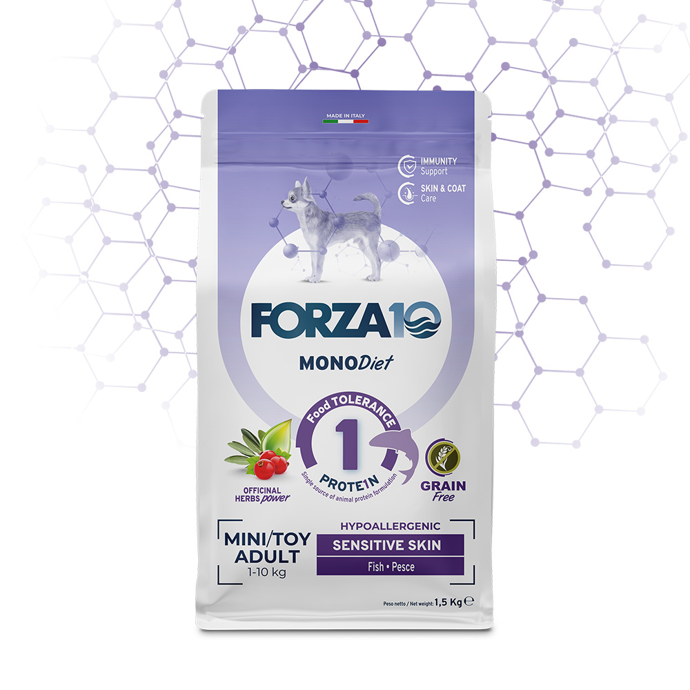 „Forza10“ Monodiet Mini/Toy Adult Sensitive Skin Fish 1,5kg - BoNiVeta