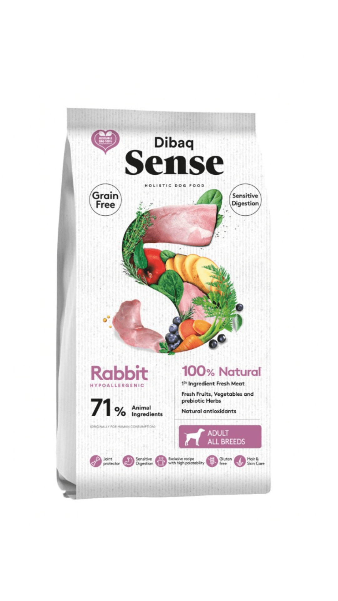 Dibaq Sense Grain Free Rabbit Adult All Breeds - BoNiVeta