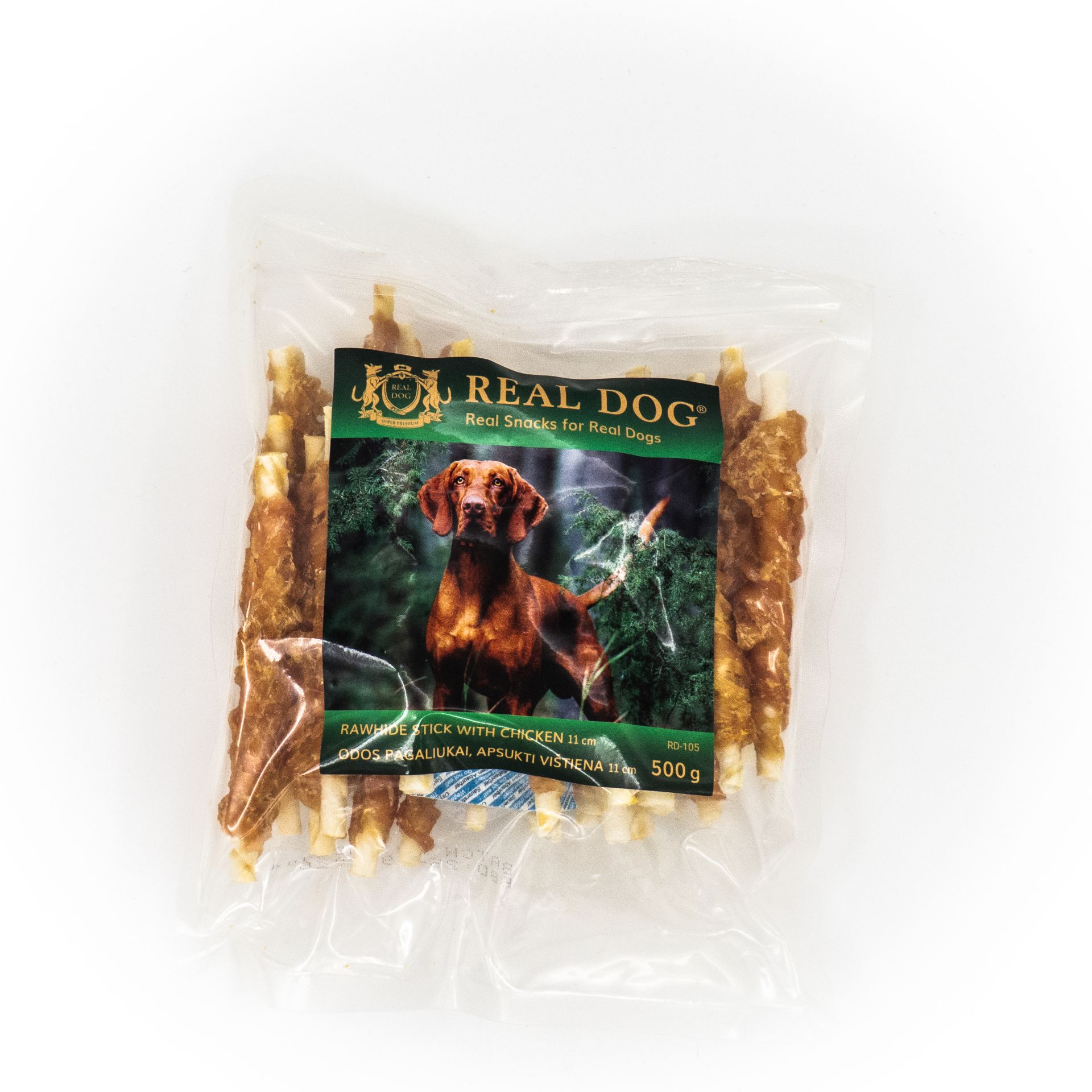 Real Dog Rawhide Stick With Chicken 500g - BoNiVeta